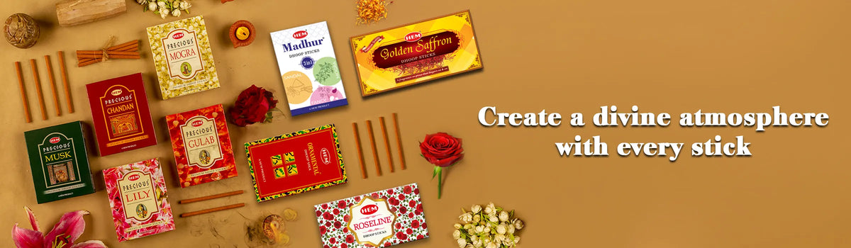 Buy Dhoop Sticks & Pooja Dhoop Batti Online | HEM Fragrances