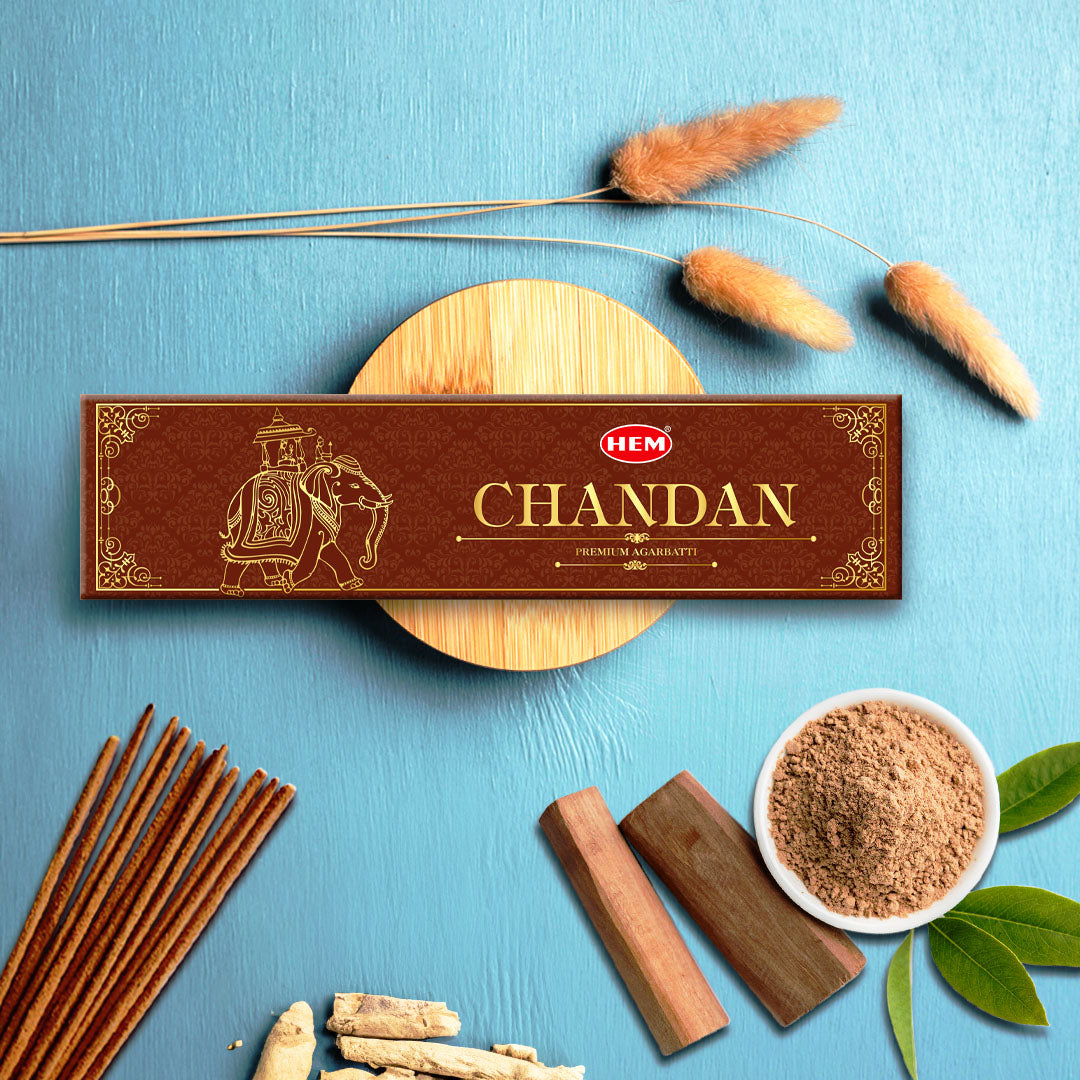 Home HEM HEM Chandan Premium Masala Agarbatti (10 Sticks in a box)